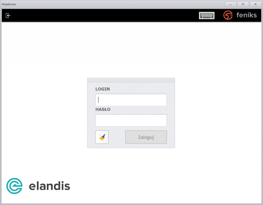 Interface systemu WMS Feniks z podziałem na typy urządzeń.